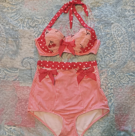 Modcloth | Swim | Modcloth Retro High Waisted Bikini Set | Poshmark